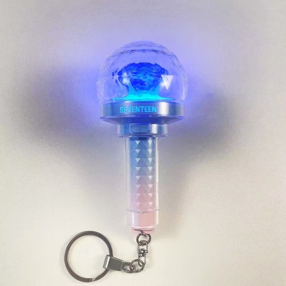 Kpop Idol SEVENTEEN Mini Lightstick Keyring 10th Anniv Carat Glow Stick ...