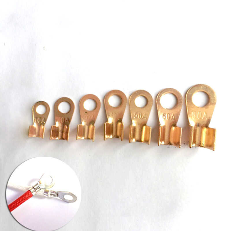 OT open nose 50A/60A/80A/100A wiring terminal copper ear cable battery ...