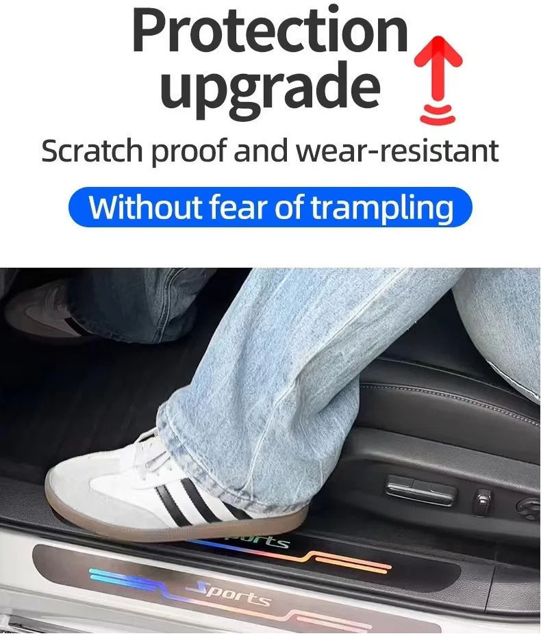 9 Pcs For Hyundai Palisade 2024 Laser Car Door Sill Strips Protector ...