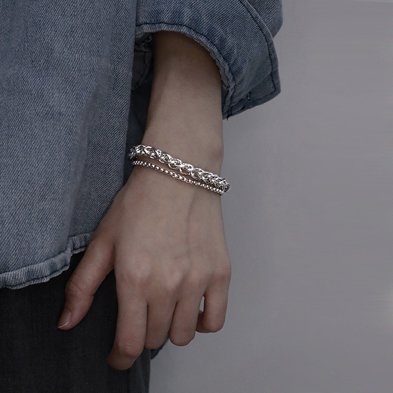 Simplicity Fashion Braided Wrist Chains for Men Trendy Stainless Steel ...