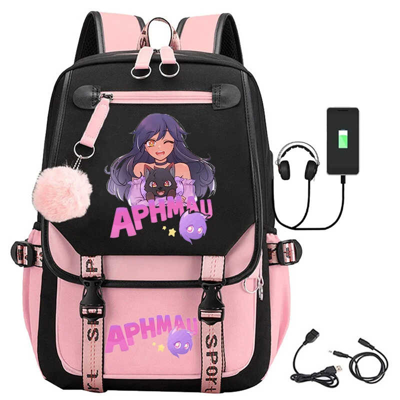 Aphmau Anime Backpack Cosplay Unisex Students School Cartoon Bookbag ...