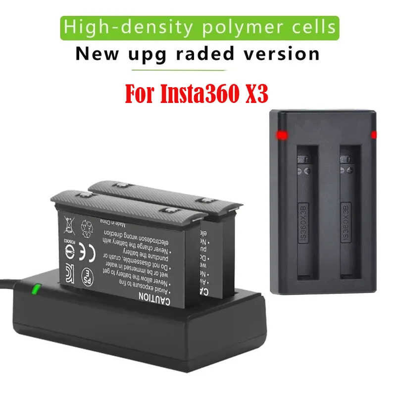 360 1800Mah Inst X3 Bttery & Fst Dul Chrger USB Chrge Hub Power Ccessories For Inst360 One X3 ...