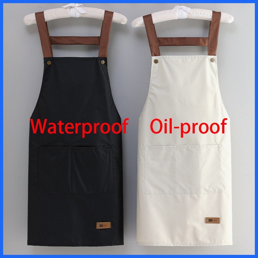 ∯ Waterproof Antifouling Apron Coffee Restaurant Working Apron Kitchen ...
