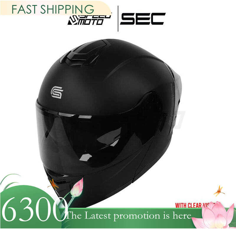 SEC RISE V2 MODULAR HELMET FULL FACE Dsec-04900 MATTE Dsec-04902 WHITE ...