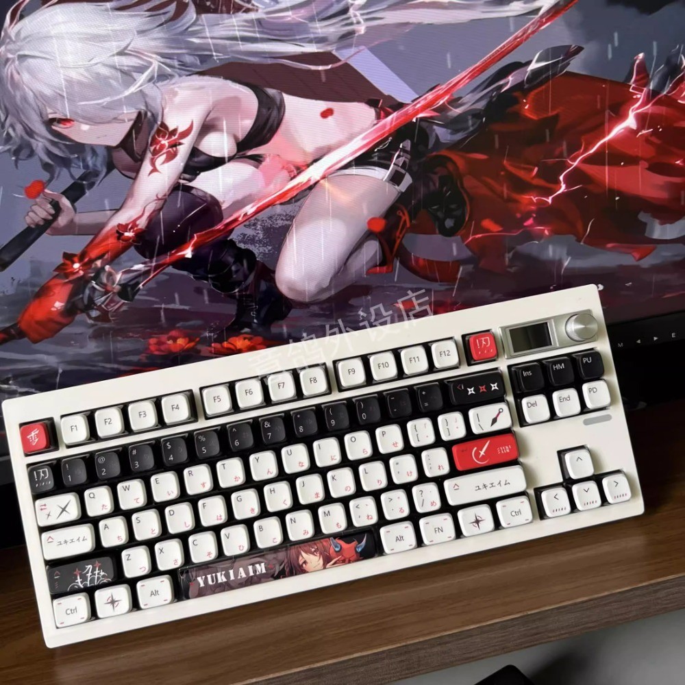 Yuki Aim Pudding Keycap 122 Keys MDA Profile PBT Four-sided Light Transmission Dye Sublimation ...