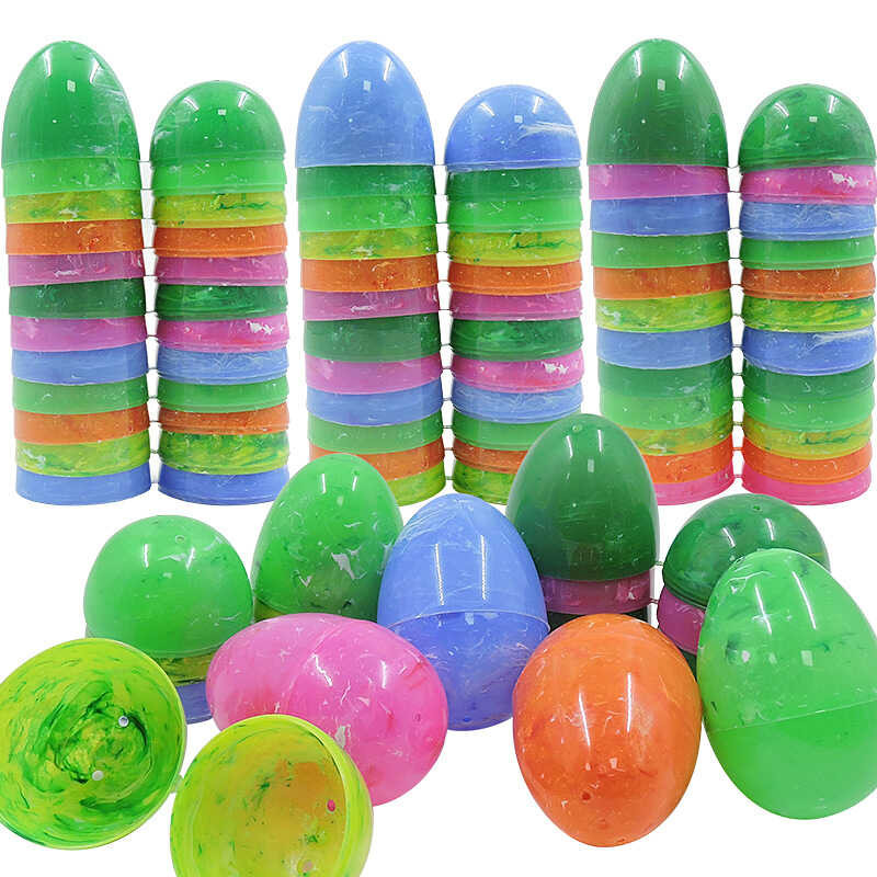 Marble New Pattern Easter Egg 3-Inch Open Eggshell Set Toy Candy Twist ...