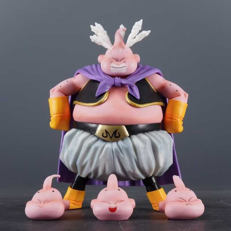 Anime Dragon Ball Z Buu Figure Four Heads Replaceable Min Buu Action ...
