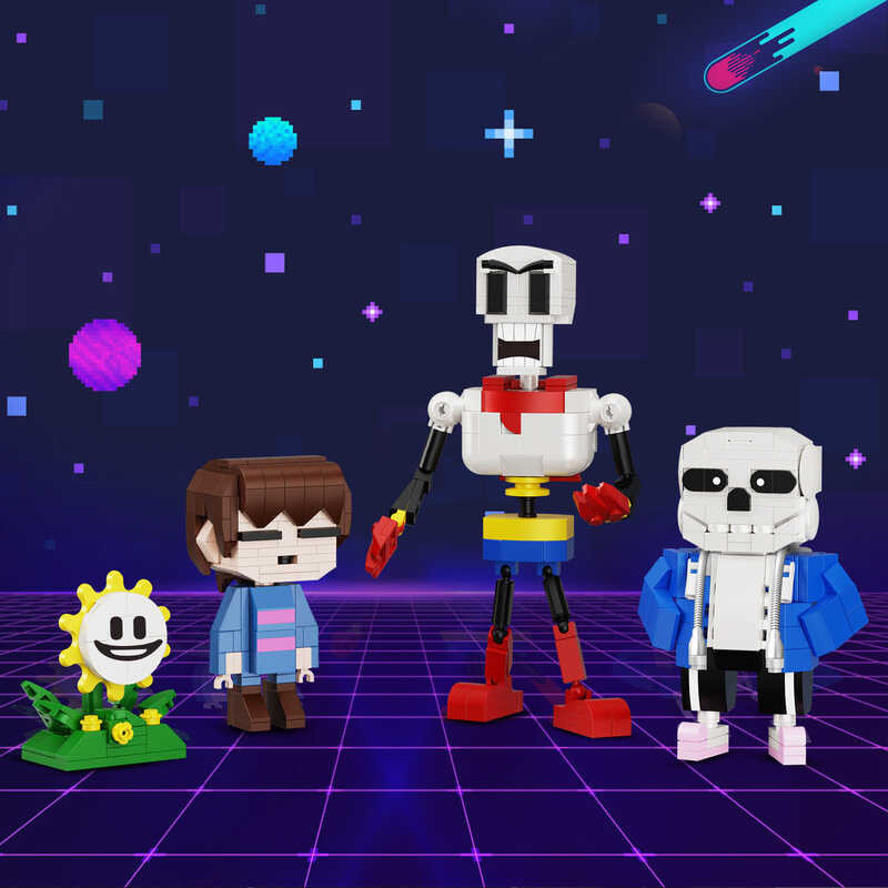 Undertale-sans MOC Frisk wey Papyrus Buidg Blocks Sets Movie Character ...