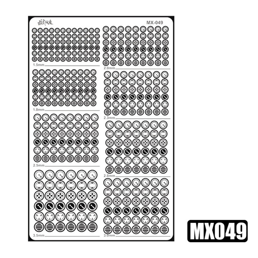 Universal Etched Sheet Groove Decoration MOSHI MX049 MX054 for Gundam ...