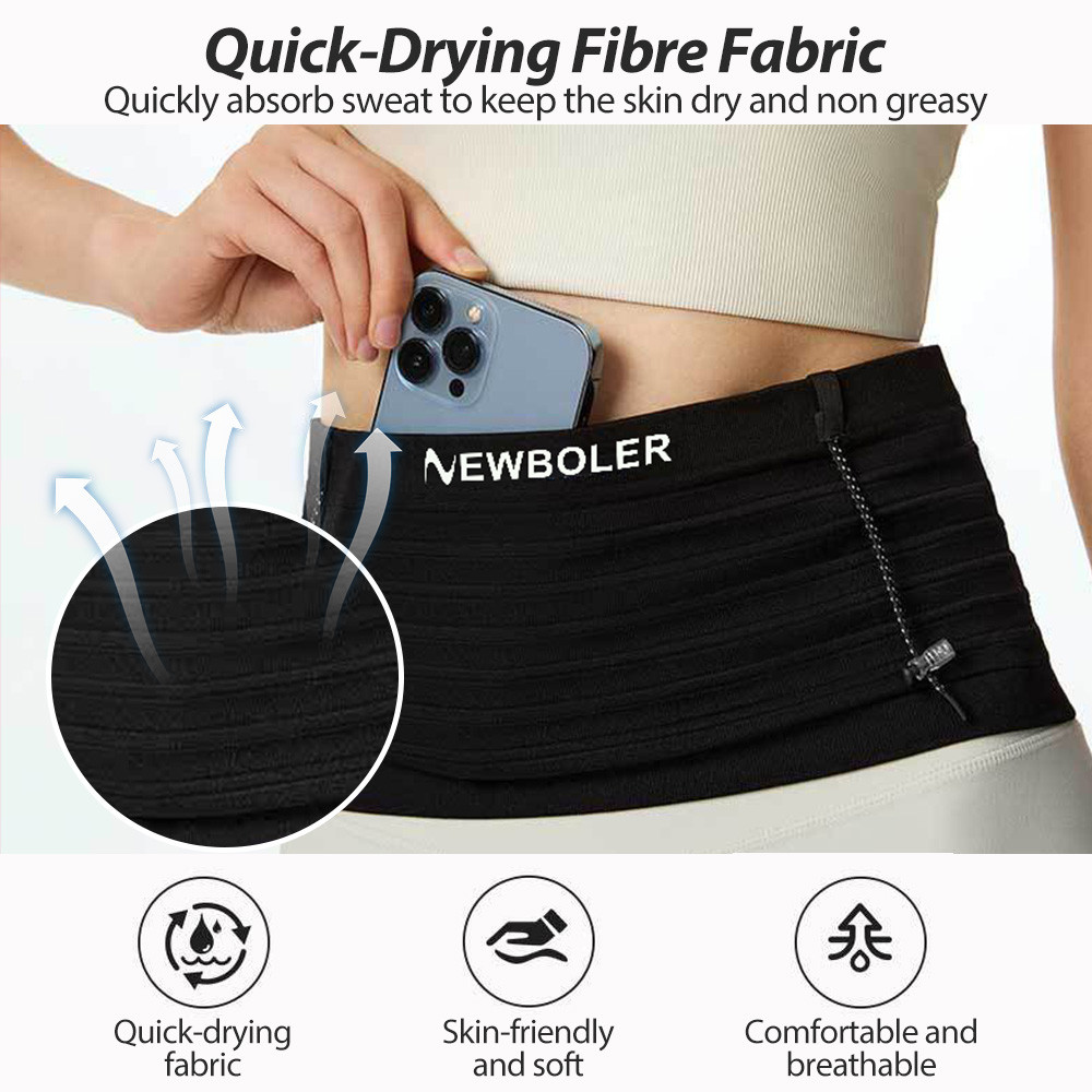 NEWBOLER Running Belt Bag Breathable High Elastic Waist Pack ...