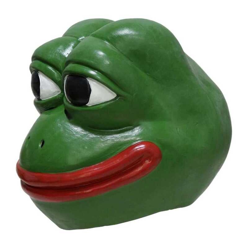 Tt Realistic Rubber Animal Pepe Latex Comic Frog Troll Face Meme ...