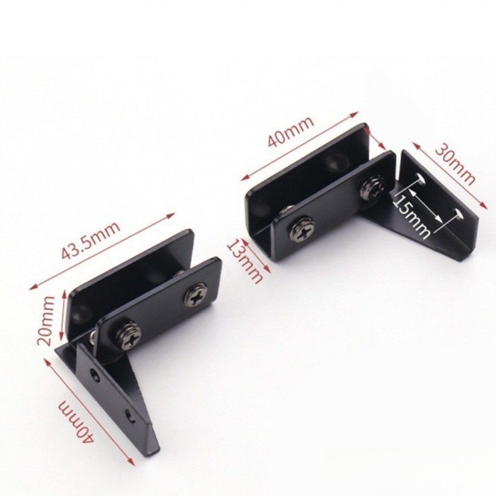 2PC Stainless Steel Glass Door Hinge Set Punching-Free for Cupboard ...