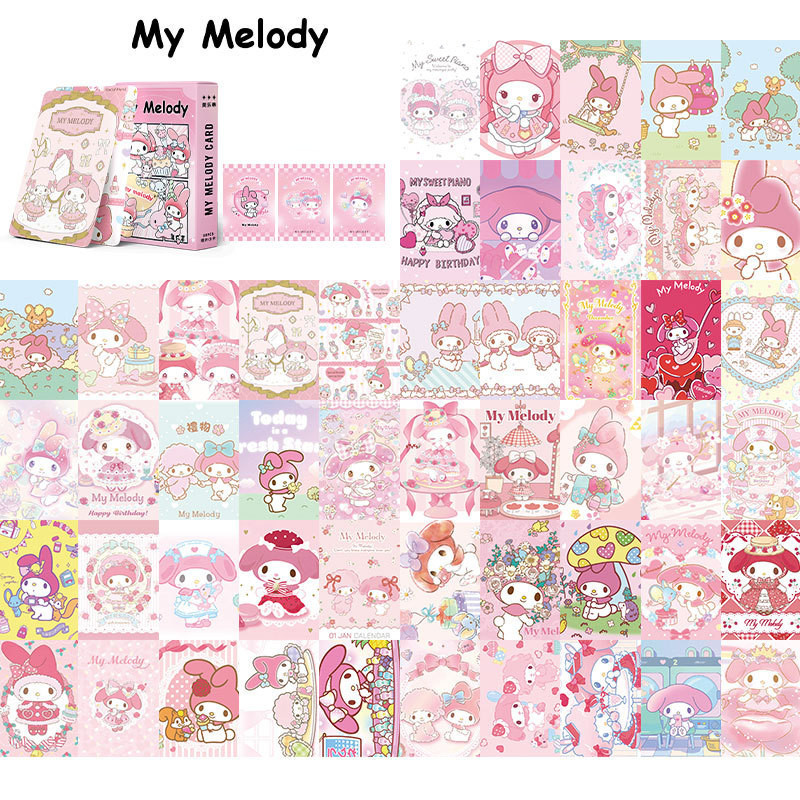 50pcs KT Melody Kuromi Cartoon Flash Card Anime Character Card ...