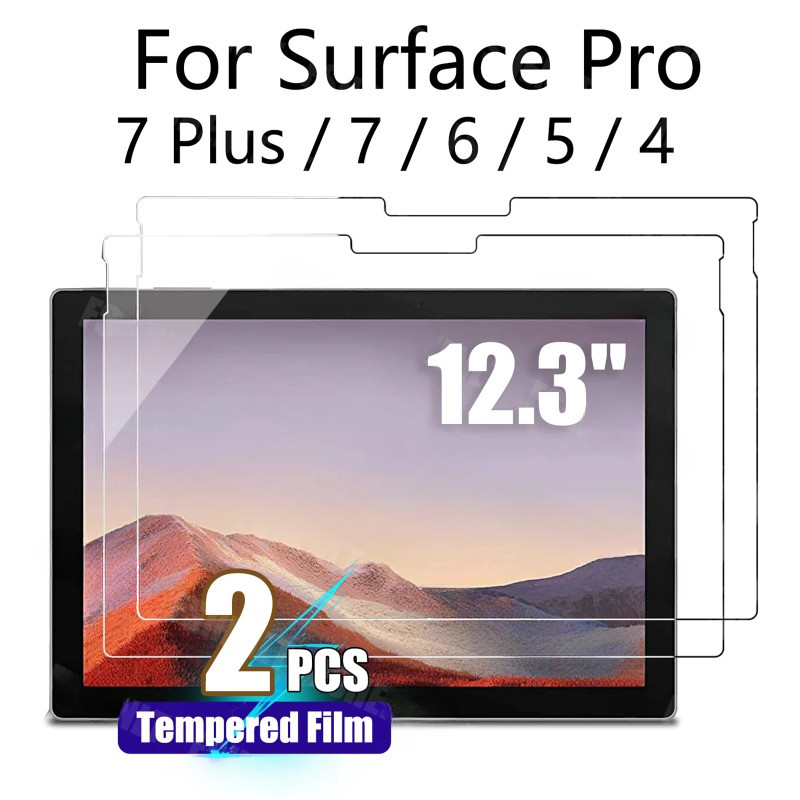 SurfacePro 1-2Pcs 1000D HD Clear Tempered Glass Film For Surface Pro 7 ...