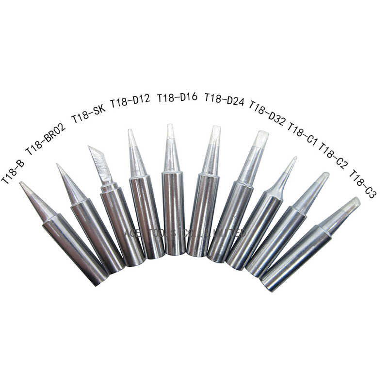 PCS 10 Soldering Tips T18 Series Fit HAKKO FX-888 FX-888D FX-8801 FX ...