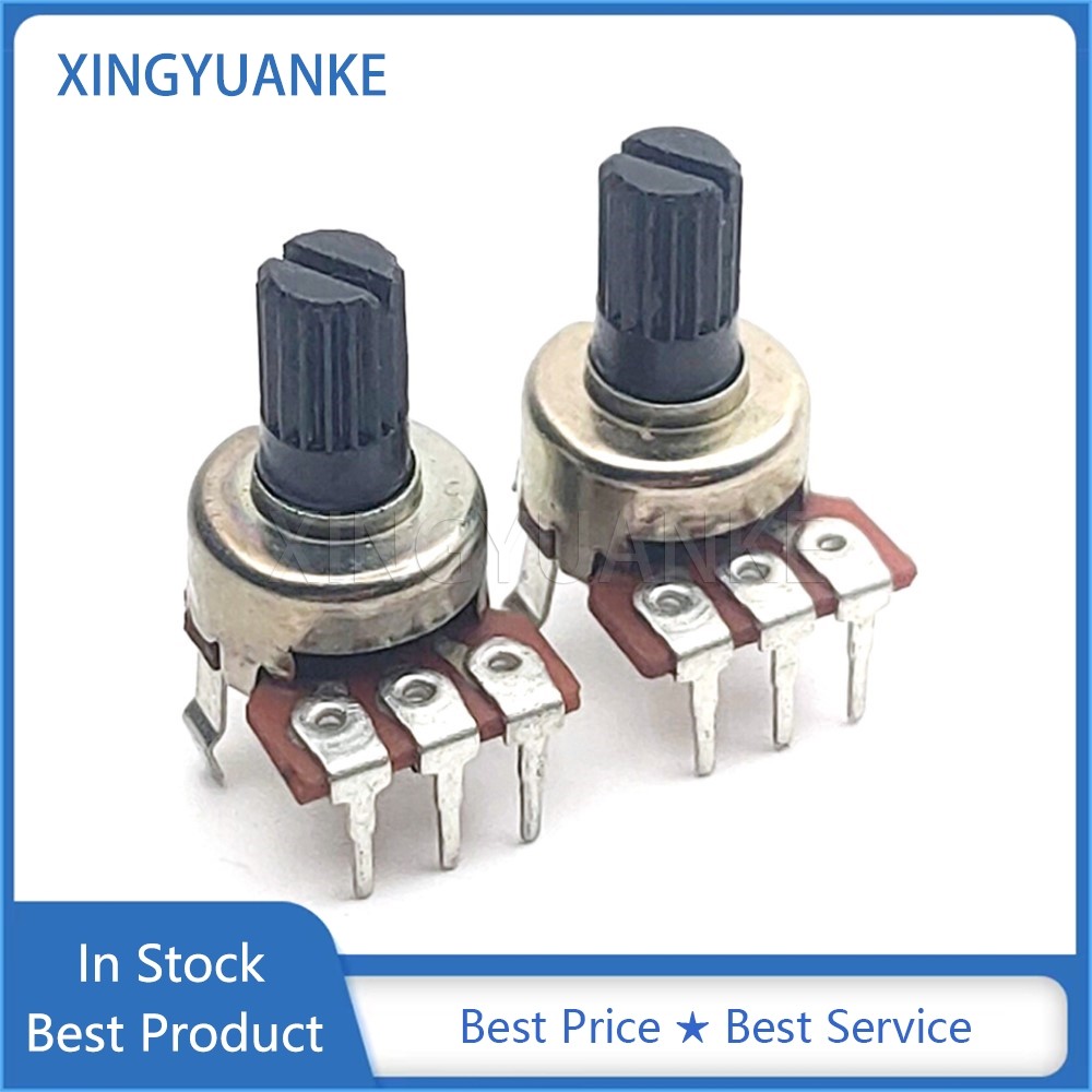5Pcs/lot 121 Type Single 3-Pin B1K B10K B50K B1M Audio Volume ...