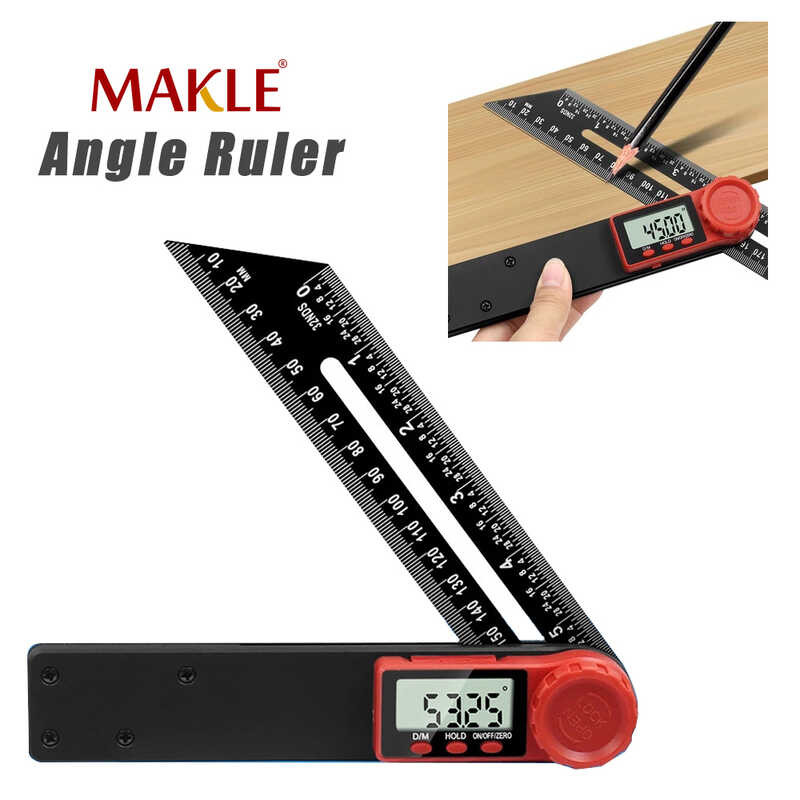 MAKLE Digital Angle Rulers Gauges Tri Square Sliding T-Bevel Square ...