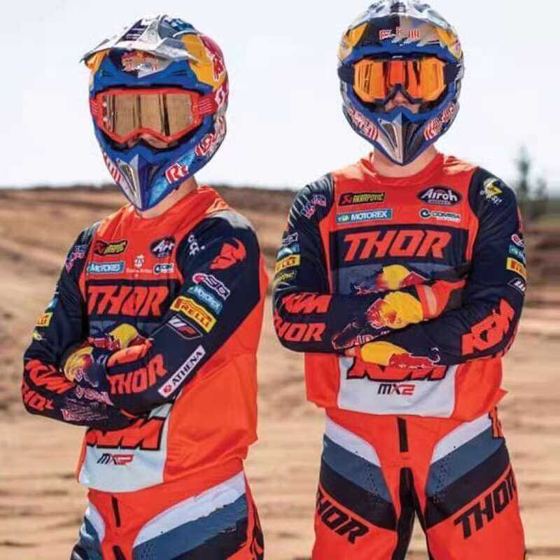 Red Bull Off-Road Suit 23 New Summer KTM Riding Suit Set for Men Off ...