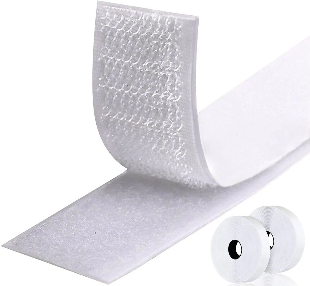 20-50mm White 1/3/5/10Meter Strong Self Adhesive Hook and Loop Magic ...