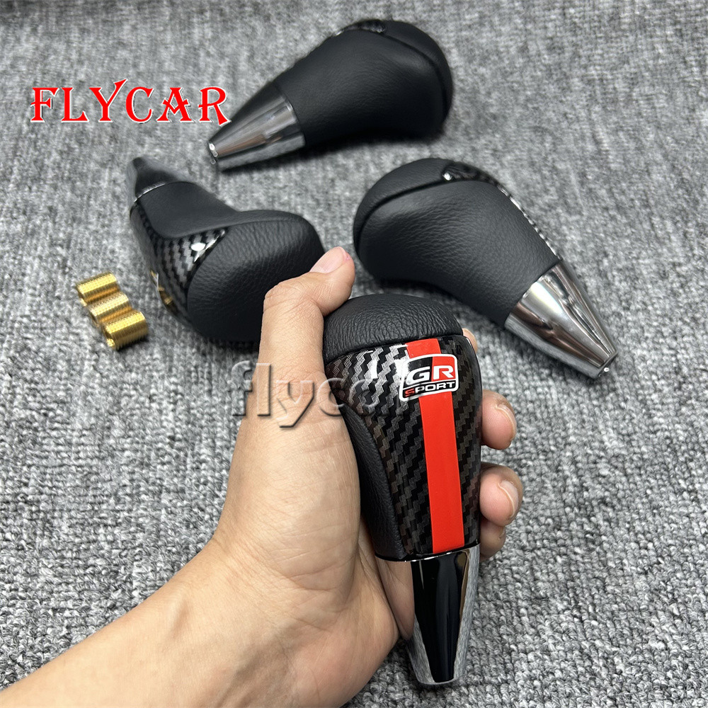 TRD GR Sport Racing Gear Shift Knob Shifter Lever For Toyota Leather ...