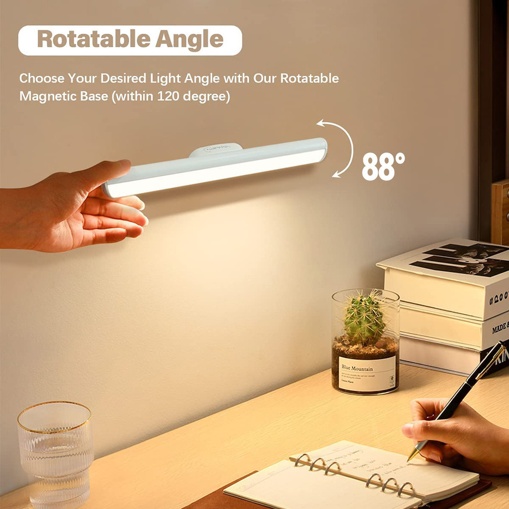 Magnetic LED Light Rechargeable Table Lamp for Study Remote Control ...