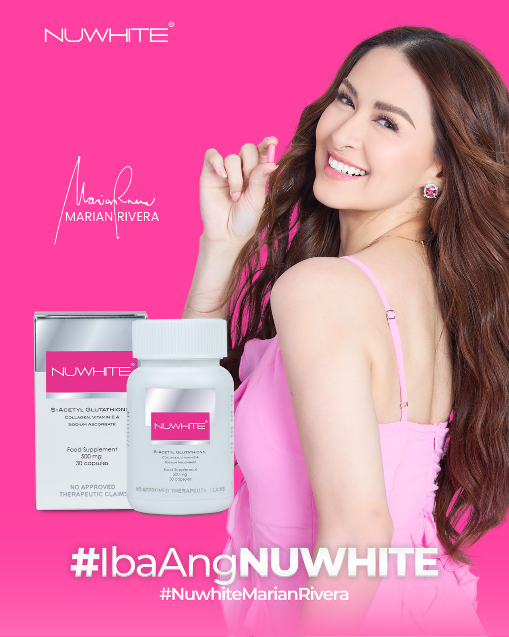Nuwhite S-Acetyl Glutathione with Collagen Vitamin E Skin repair and ...