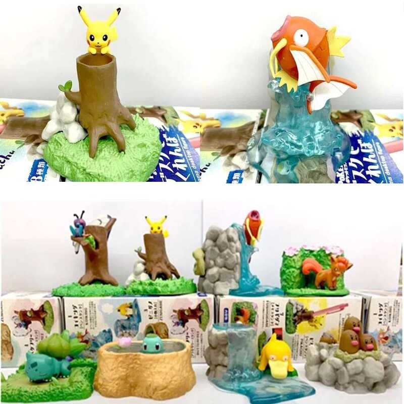 Pcs 1 Cute Action Figures 3D Scene PVC Model Squirtle Charmander ...