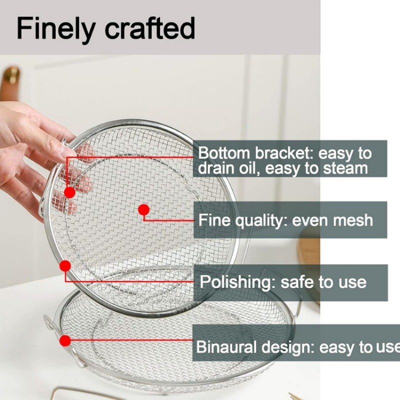 Stainless Steel Oil Filter Tray Mesh Kitchen Frying Drain Pan Strainer ...
