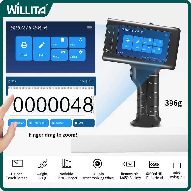 Industrial Handheld Inkjet Printer - Portable Coding hine for Expiry ...