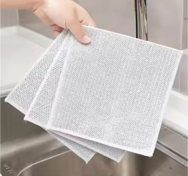 1PCS Kitchen Cleaning Steel Wool Wire Dishwashing Rags Non-Scratch Wire ...