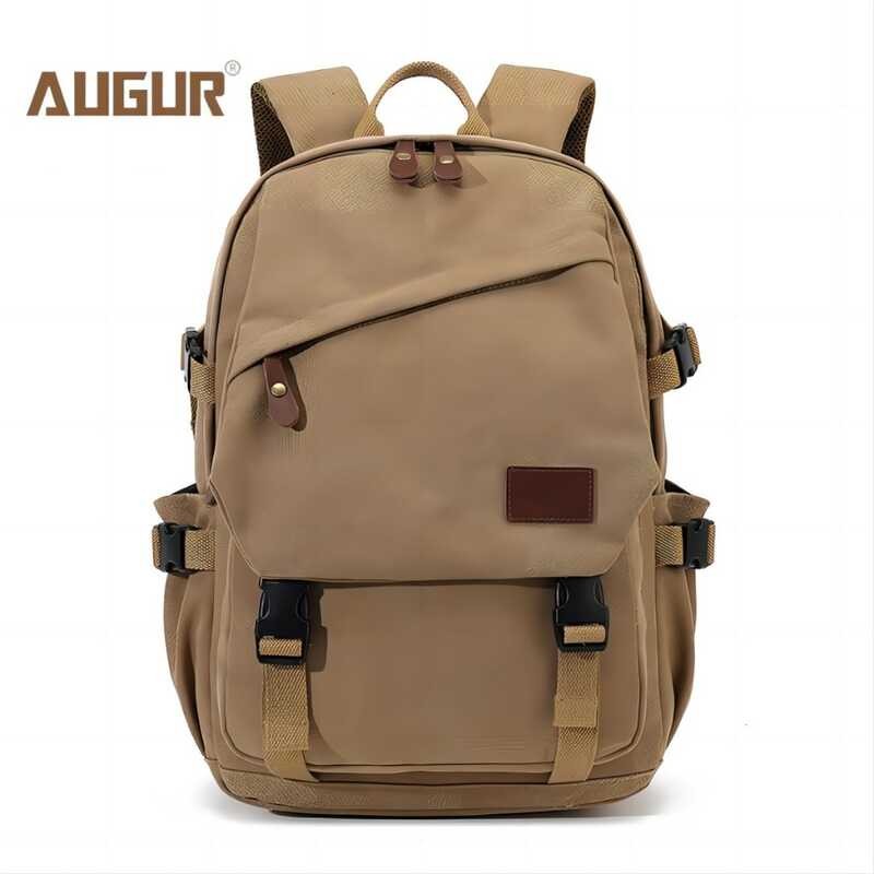 European And AUGUR American Style Neutral Canvas Backpack | Shopee ...