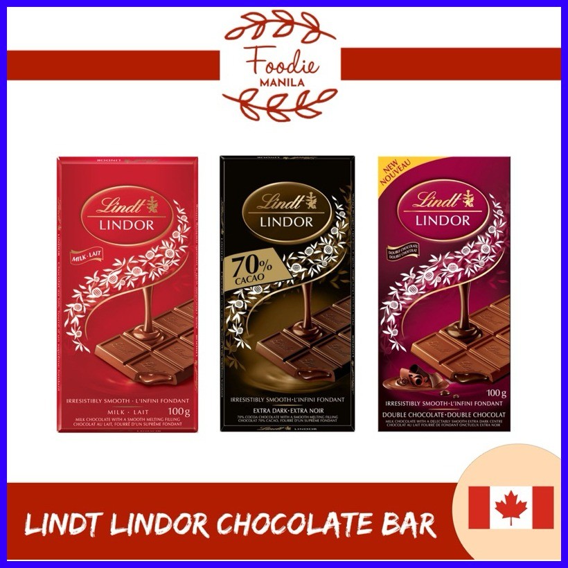 Lindt Lindor Chocolate Bar Milk Chocolate Dark Chocolate Double ...