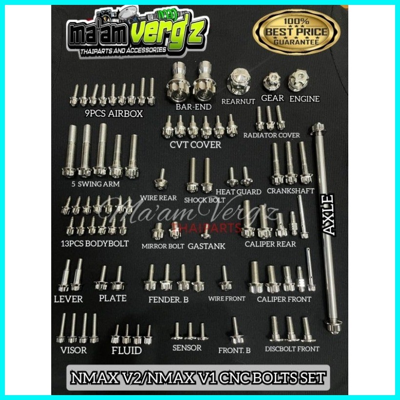 ∇ CNC BOLTS SET NMAX V2/NMAX V1 | Shopee Philippines