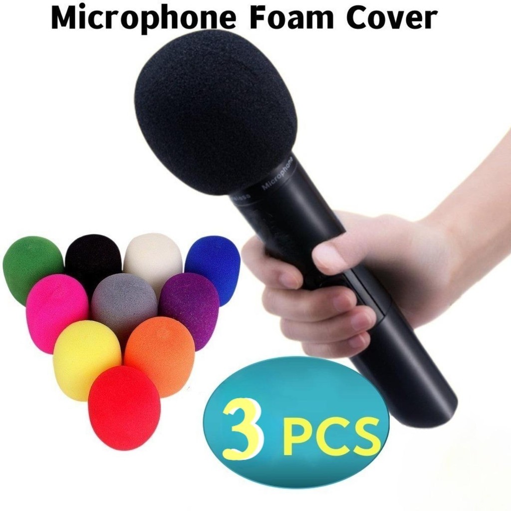 3Pcs High Quality Handheld Microphone Shield Sponge Foam Microphone ...