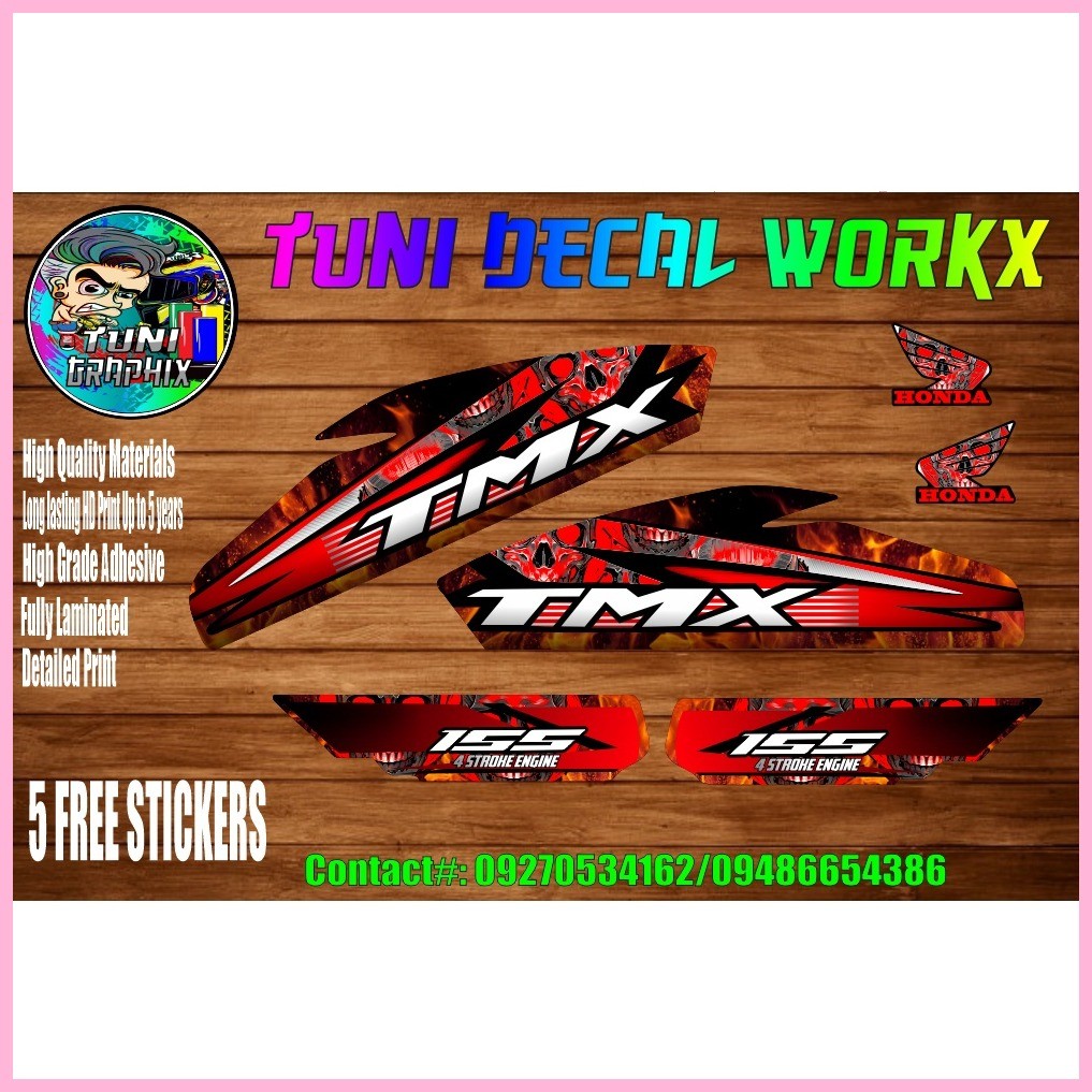 TMX 155 CUSTOMIZED STOCK DECAL V4 W/ FREEBIES | Shopee Philippines