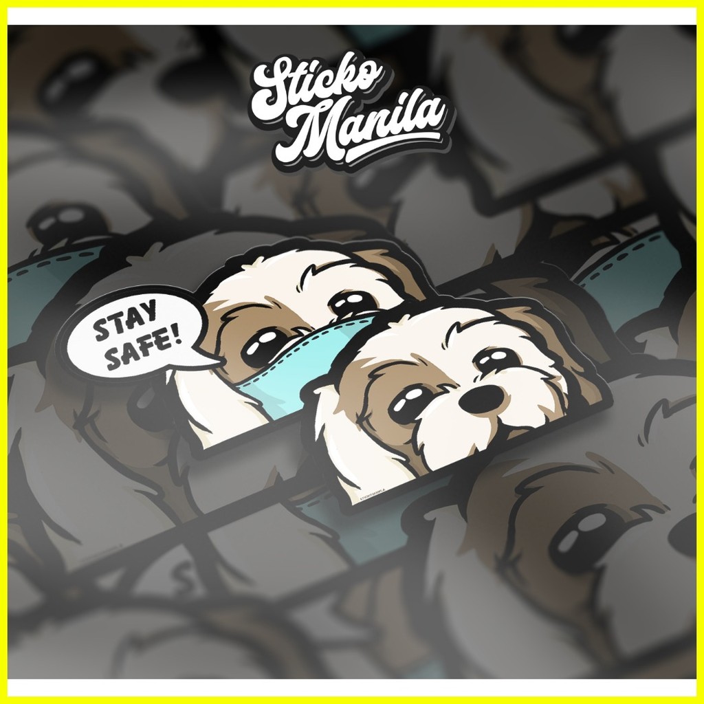 Sticko Manila : Original Character - Shih Tzu (Peeker) | Shopee Philippines