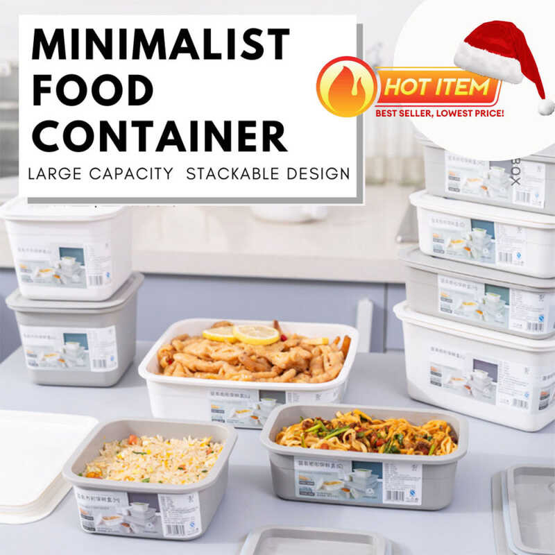 Airtight Silicone Sealing Lid Food Container Leftover Storage Bowls ...