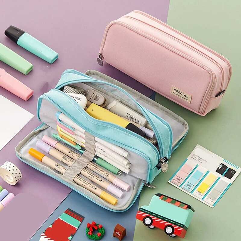 D Kids Pencil Case Cute Large Capacity School Pen Cases Bags Pencils ...