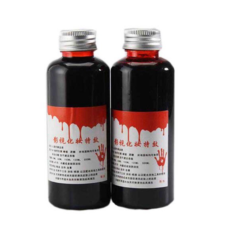 Realistic 120ml Fake Blood Liquid Vampire Cosplay Props Washable Body ...