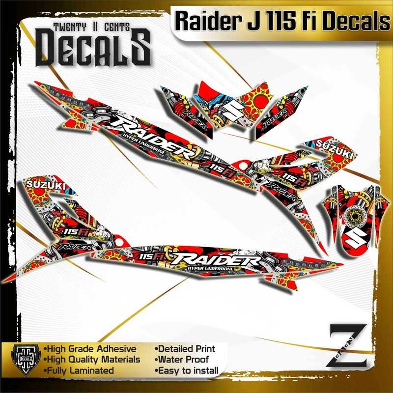 raider Suzuki J 115 fi Decals Stickers (thai concept) (thai concept ...