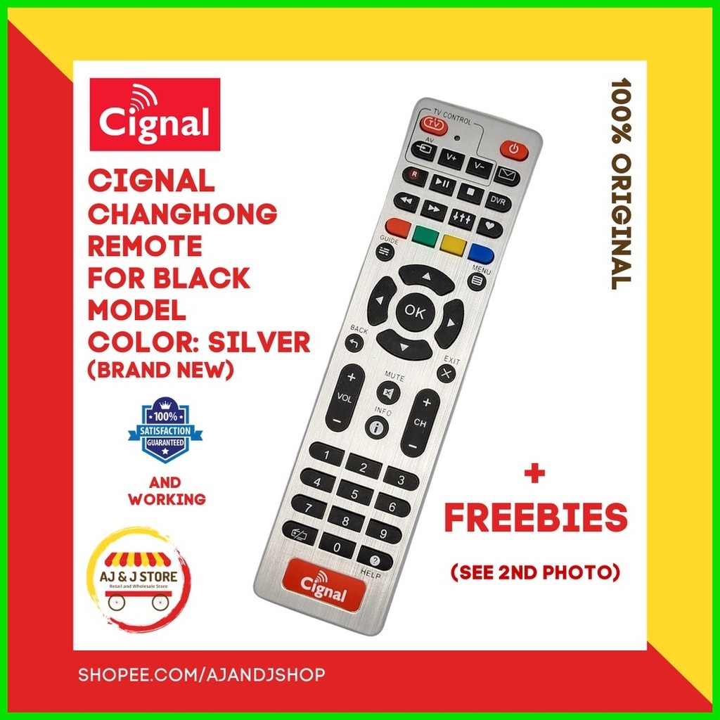 Cignal CHANGHONG SILVER Remote For Black Box (BRAND NEW & Original ...