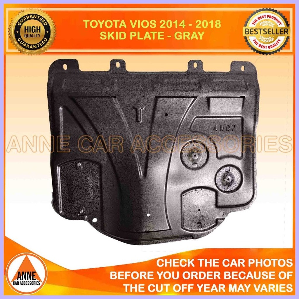 ♞Car Skid Plate for Toyota Vios 2014 - 2018 Year Model Engine ...