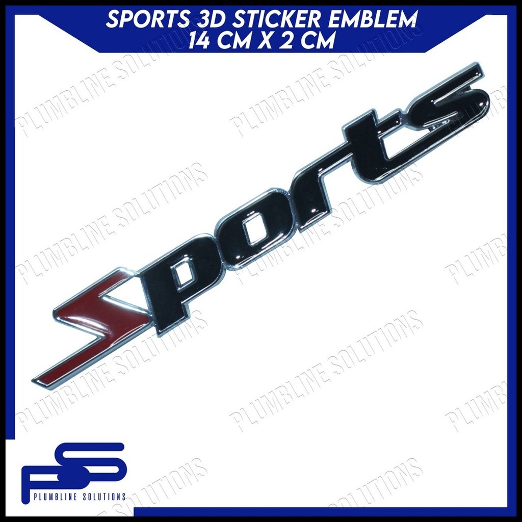 3D Elegant Small Emblem Decal Sticker Decals - 2 pcs per set Emblem ...