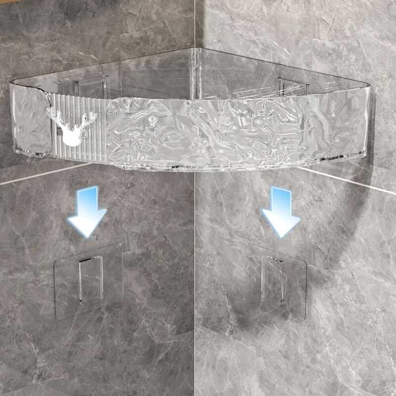 Water E4 Ripple Triangular Shelf High Value Corner Bathroom Shelf ...