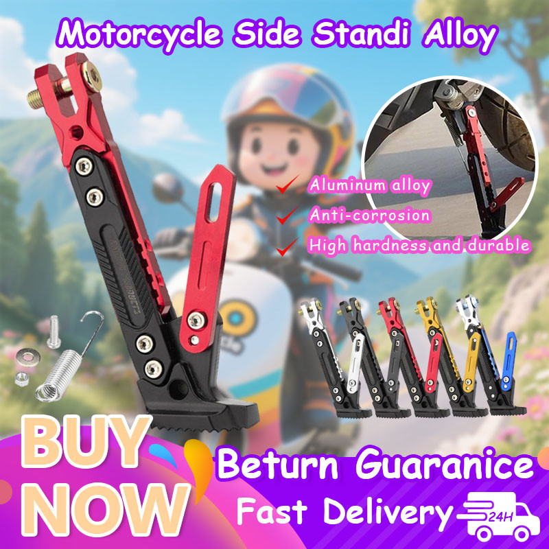 Motorcycle Side Stand Adjustable Foot Side Support Stand CNC Alloy ...