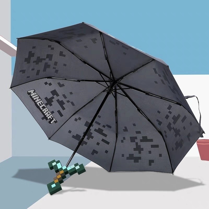 Minecraft My World Surrounding the Game Diamond Sword Umbrella ...
