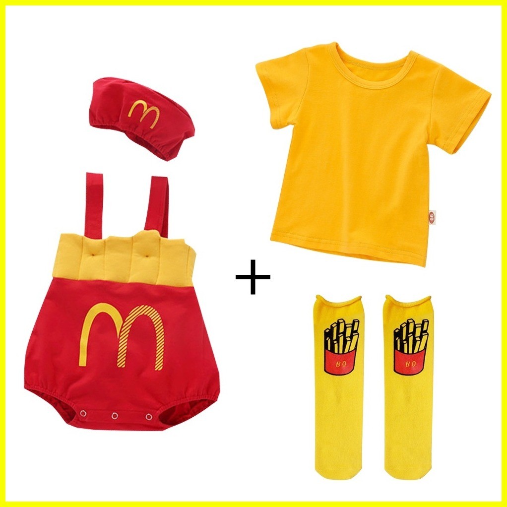 Baby Mcdo Clothes Food Themed French Fries Outfit Cosplay | Shopee ...