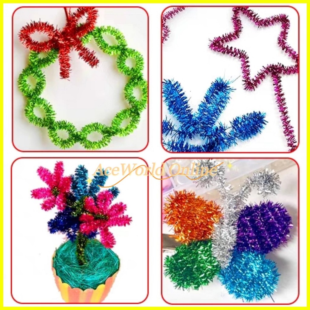 Glitter Wire Tie Rope Glitter Filament Tie Wire 30CM 20 Pcs | Shopee ...