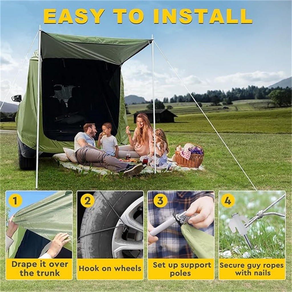 Car tail tent camping equipment quick build rainproof windproof outdoor ...