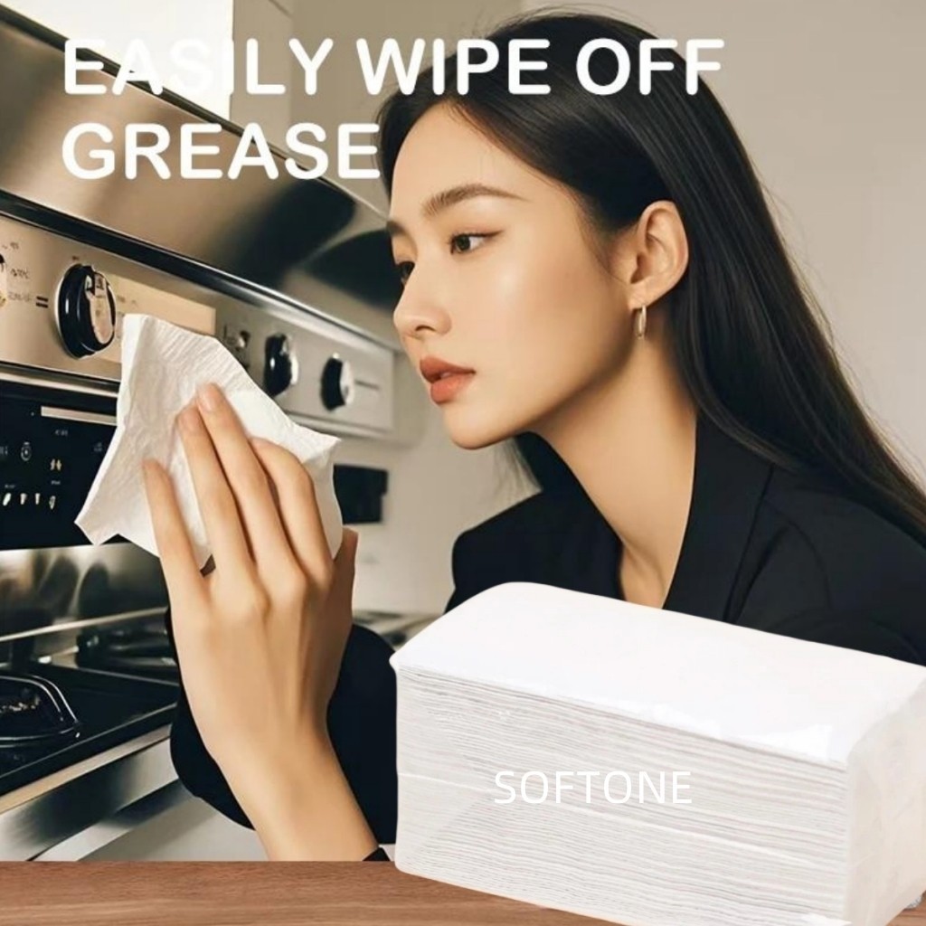 Disposable Clean Rag Paper Kitchen Oil Absorbent Interfolded Paper ...